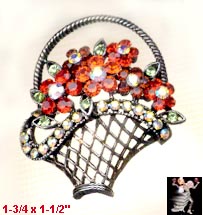 Easter Basket Pins, Easter Rabbit Pins, Flower Basket Pin, Flower Pins ...