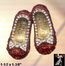 Wizard of Oz Ruby Slippers jewelry, necklaces, earrings, pins